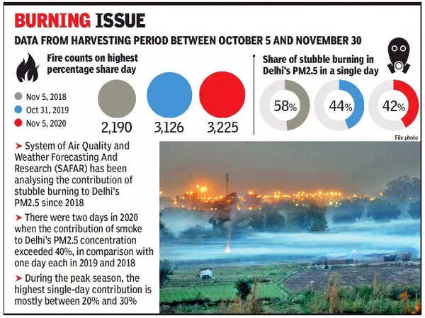 Delhi: Why you must brace for peak of farm fire impact | Delhi News ...