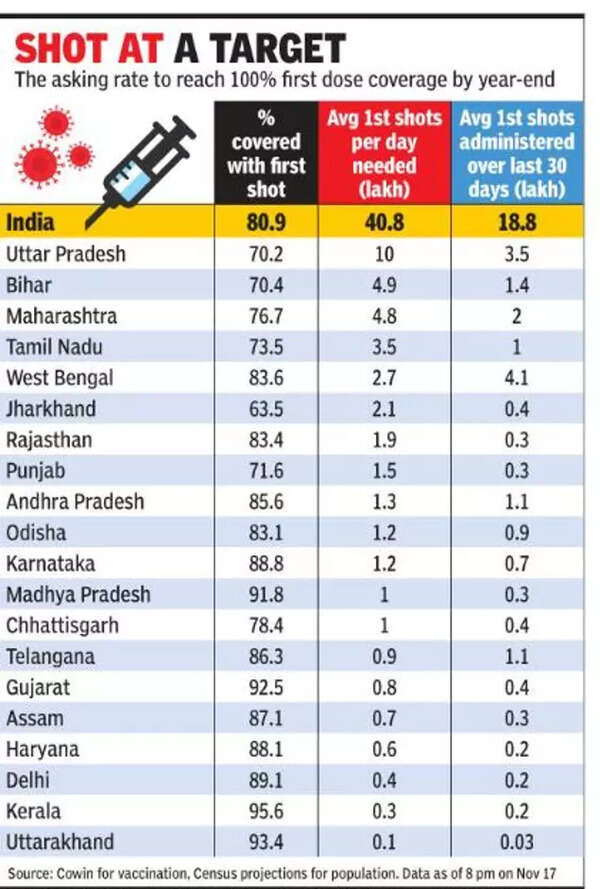 Covid Vaccination in India: Government eyes first dose for all adults ...