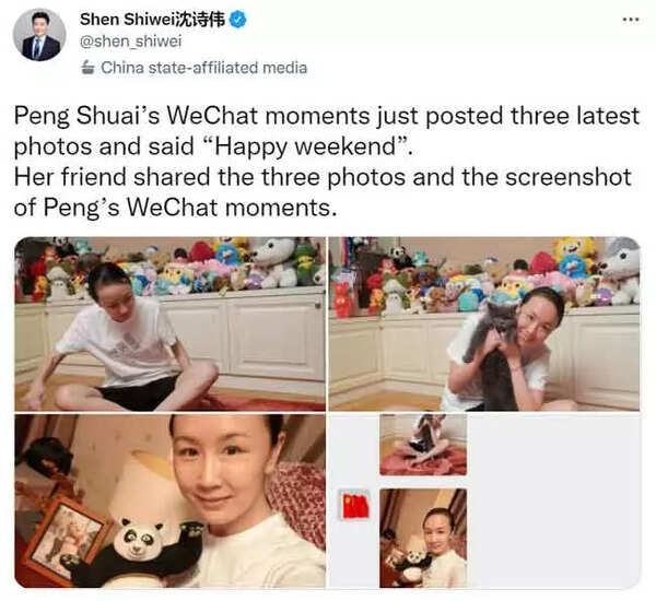 Photos of missing Chinese tennis star Peng Shuai posted online | Tennis ...