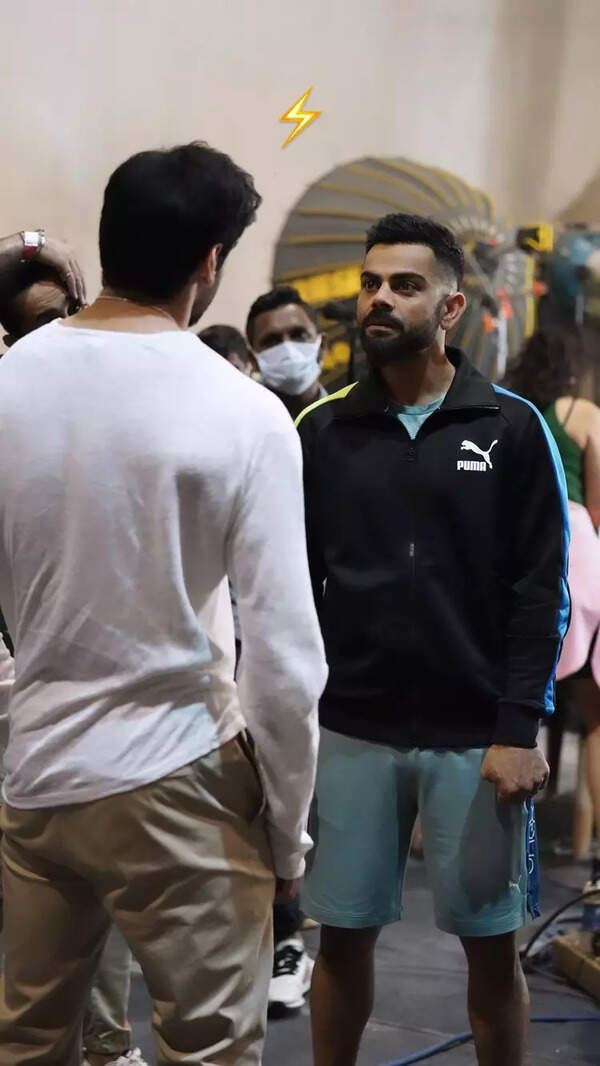 'Tadap' actor Ahan Shetty runs into Virat Kohli as he shoots for an ad ...