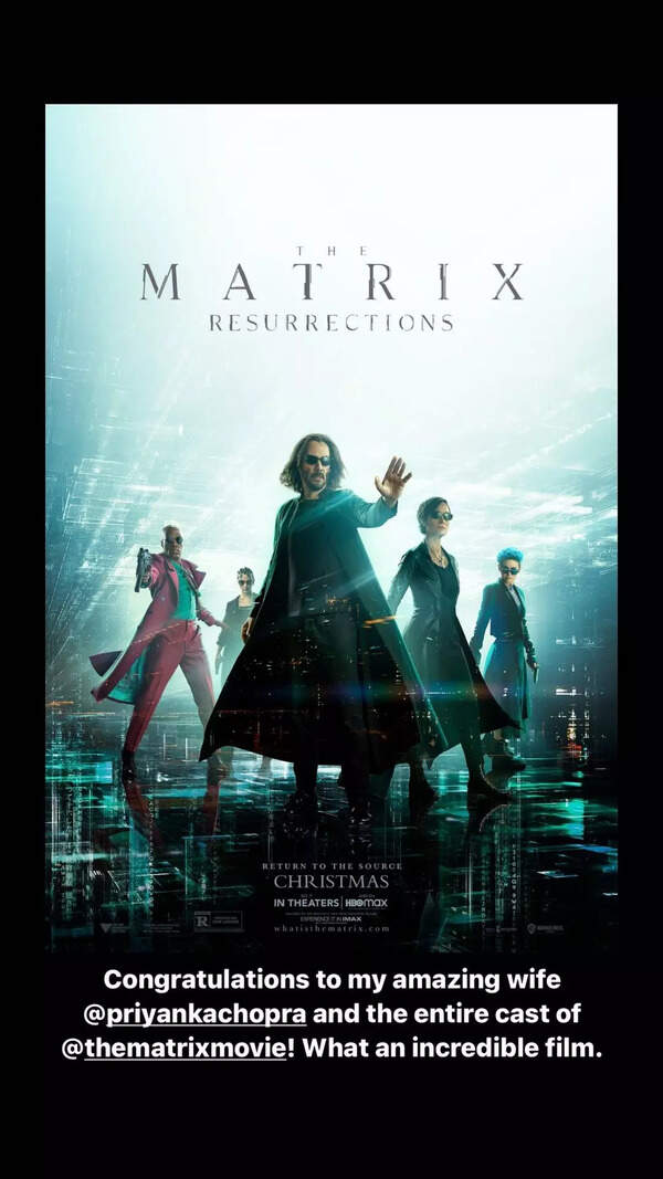 Nick Jonas showers praise on wifey Priyanka Chopra; calls 'The Matrix ...