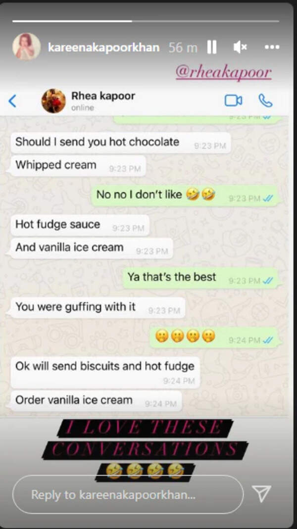 Kareena Kapoor Khan shares a screenshot of her WhatsApp chat with BFF ...