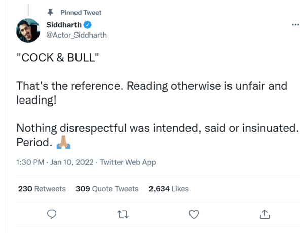 “Block Siddharth’s Twitter account”, the actor faces backlash after his ...