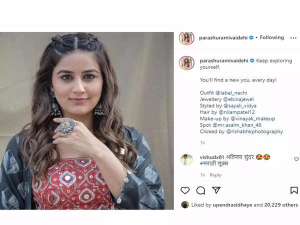 Vaidehi Parashurami looks gorgeous as she poses in this Indo-Western ...