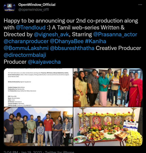 Director Balaji Mohan announces his next project as producer | Tamil ...