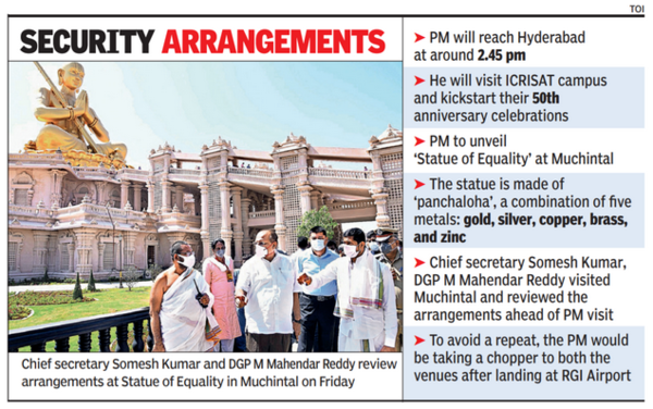 Muchintal: 7k Cops To Keep Watch On Pm’s Visit | Hyderabad News - Times ...