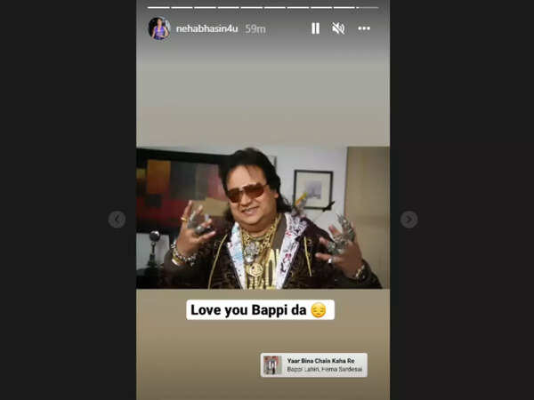 Bigg Boss 15 fame Neha Bhasin mourns legendary singer Bappi Lahiri’s ...