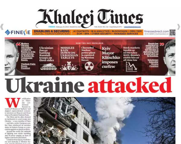 Ukraine Crisis: How global media covered Russia's invasion of Ukraine ...