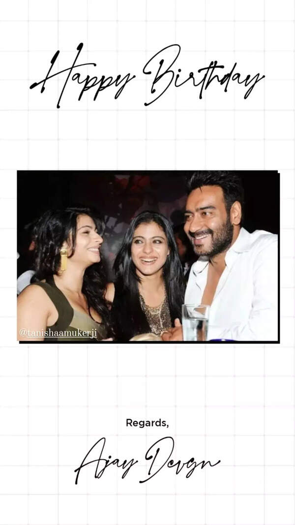 Kajol And Ajay Devgn Shower Love On Tanishaa Mukerji On Her Birthday