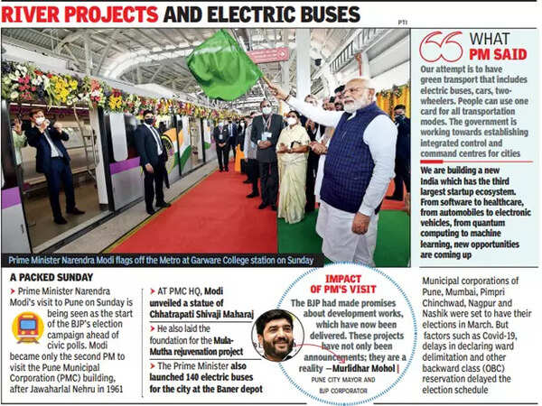 At Metro Inauguration, Pm Shares Vision Of Green & Smart Transport ...