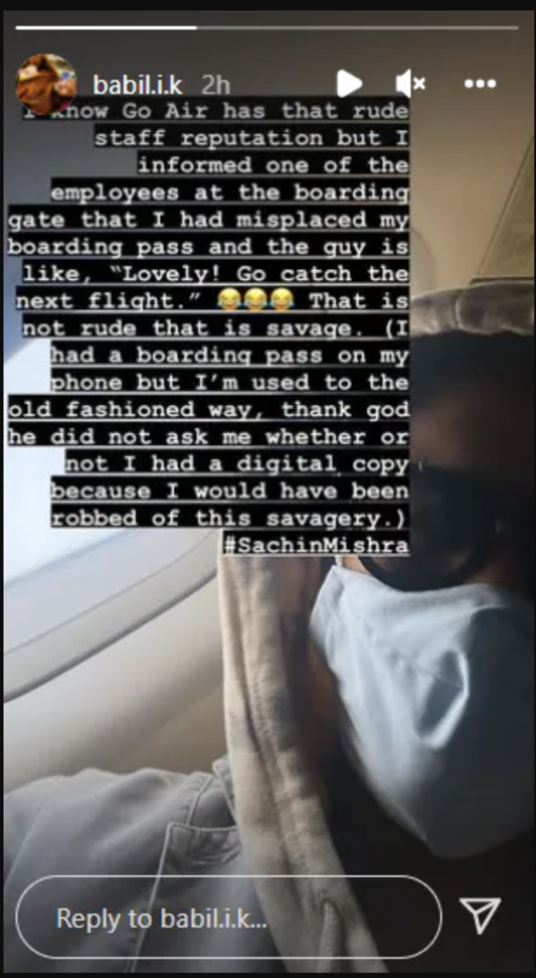 When Babil Khan lost his boarding pass and the airline staff got ...