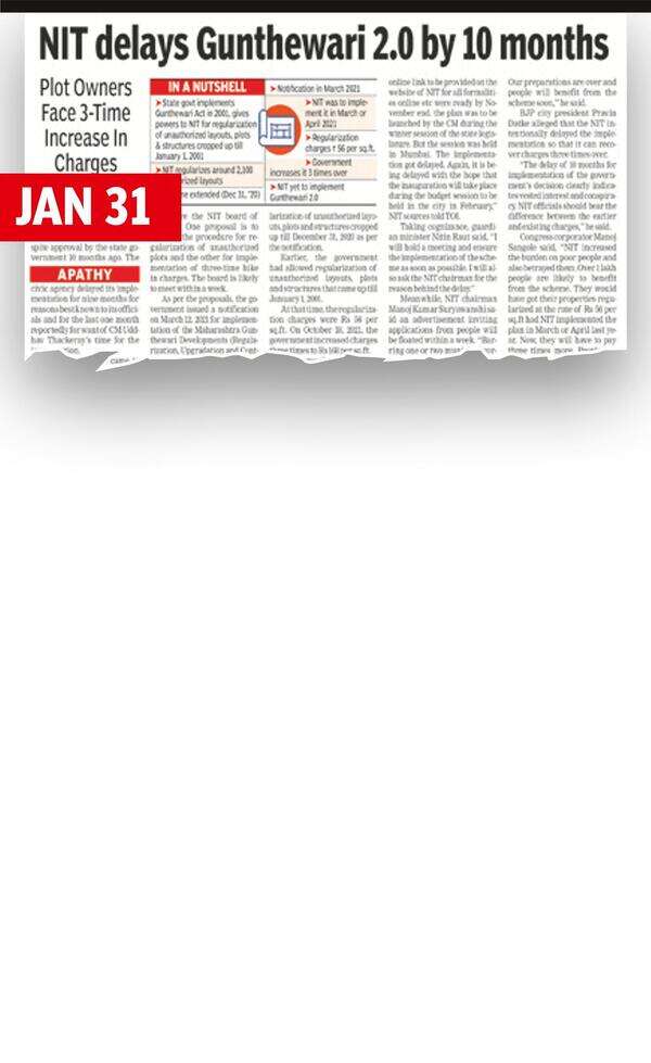 Delayed For A Year, Nit Launches Gunthewari 2.0 | - The Times of India