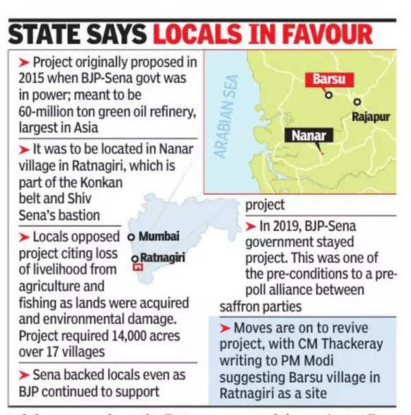 To Shift Nanar Project, Cm Bats For Barsu In Same Dist | Mumbai News ...