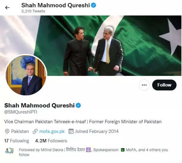 Pakistan: Two PTI leaders change their Twitter bio to 'former' federal ...