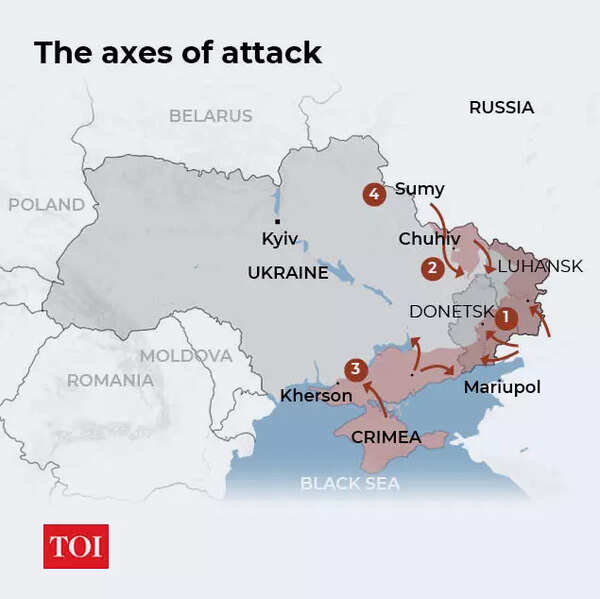 Ukraine: In maps: Russia launches new assault to take control of Donbas ...