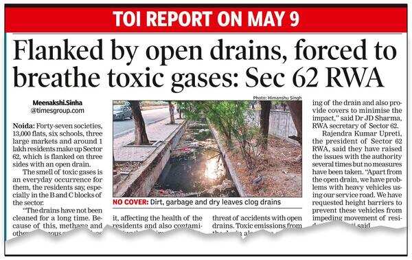 Authority: Will Cover Drains By July End: Noida Tells Sector 62 Rwas ...