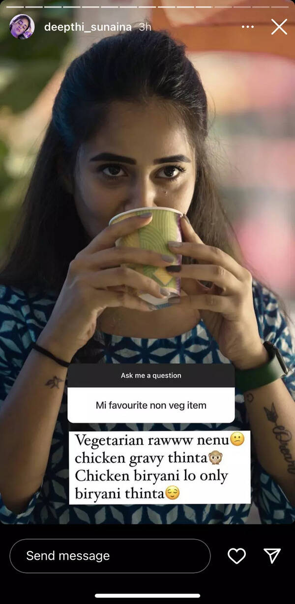 Deepthi Sunaina gives a befitting reply to netizen asking about ...