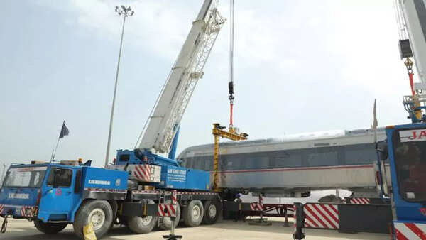 NCRTC’s RRTS corridor: First train set arrives in UP; see pictures ...