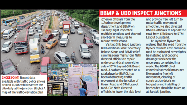 Hebbal: Traffic Cops Announce Deviations To Ease Congestion On Hebbal ...
