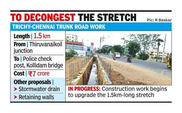 Highways Dept Commences Work To Widen Trichy-chennai Trunk Road ...