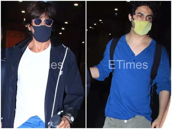 Shah Rukh Khan with son Aryan Khan and AbRam Khan get snapped at the ...