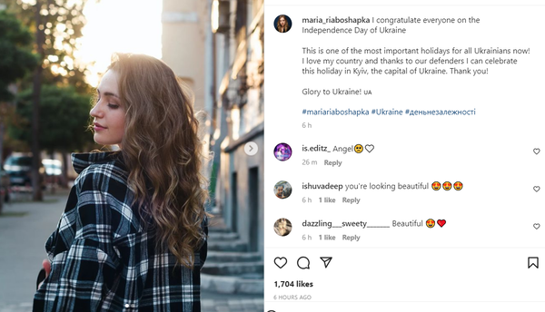 Prince actress Maria Riaboshapka pens an emotional note on her homeland ...