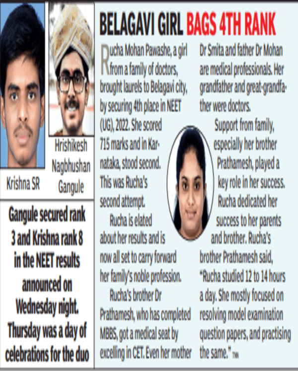 Bengaluru: These NEET toppers go a step closer to childhood dreams ...