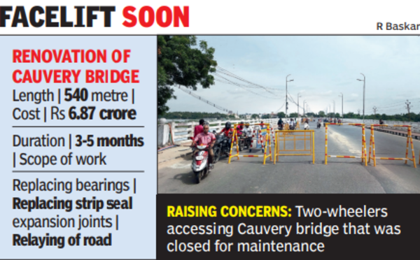 Cauvery: Cauvery Bridge Is Closed, But 2-wheelers Find Way Through ...