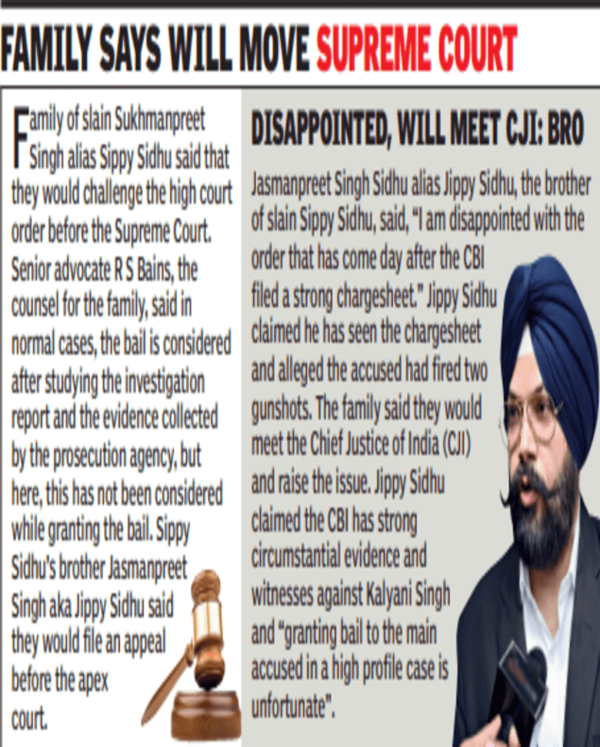 Sidhu: Hc Grants Bail To Kalyani In Sippy Sidhu Murder Case ...