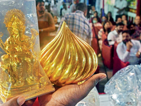 Mumbai: Lalbaugcha Raja mandal auction nets Rs 1.25 crore; gold modak ...