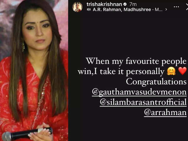 Trisha opens up on the success of Silambarasan's 'Vendhu Thanindhathu ...