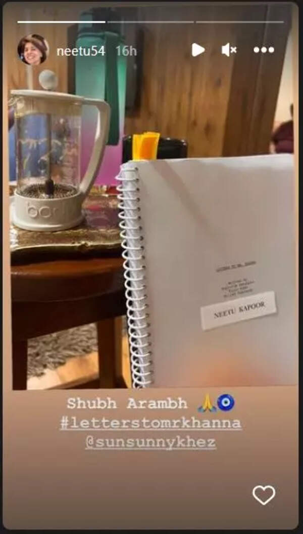 Neetu Kapoor and Sunny Kaushal kick-start prep for 'Letters to Mr ...