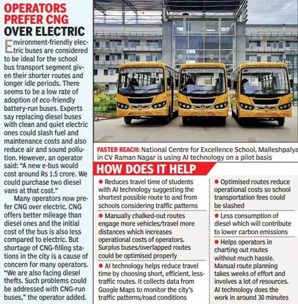 Bengaluru's school bus operators rely on AI technology to beat traffic ...