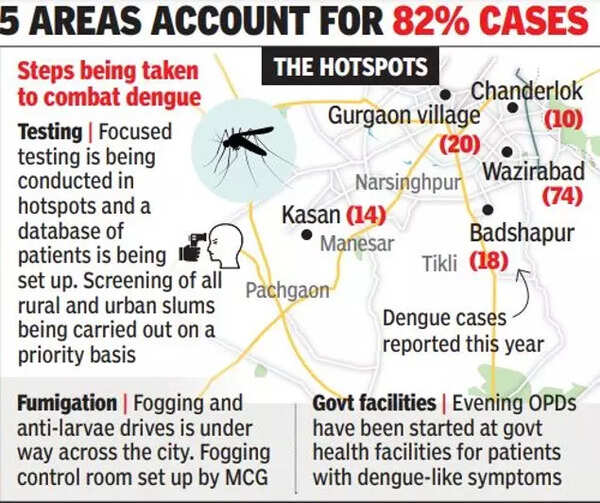Gurugram: 18 new dengue cases in Gurugram, year's tally 165 now; Wazirabad biggest hotspot ...