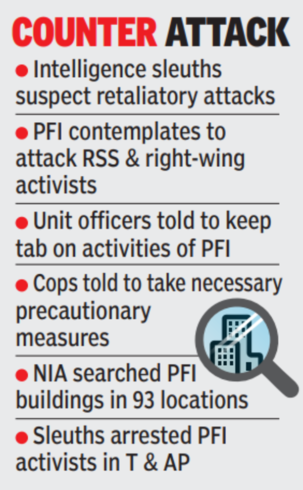 Popular Front Of India: Hyderabad: Intel alert on possible attacks on right-wing leaders by ...