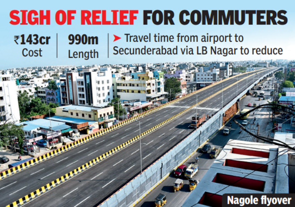 Nagole: Signal-free travel: Nagole flyover thrown open for public, set ...