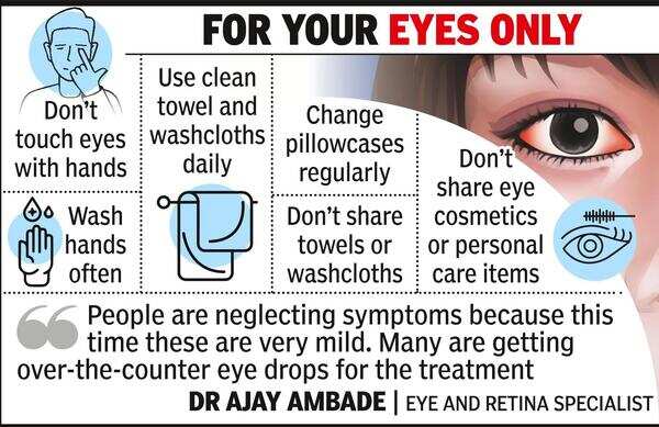 Conjunctivitis Cases On The Rise, Doctors Advise Caution | - The Times of India