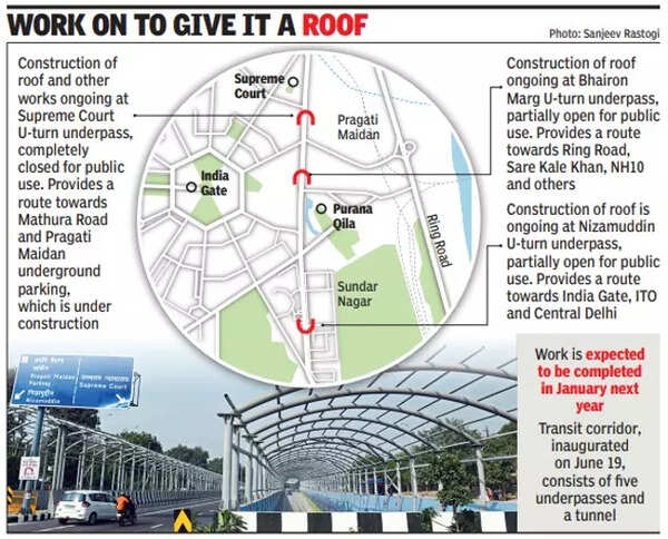 Delhi: 5 months on, Pragati Maidan underpass not yet finished | Delhi ...
