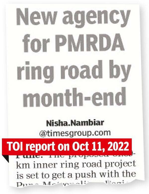 Pmrda Appoints Agency For Inner Ring Road Project | Pune News - Times ...