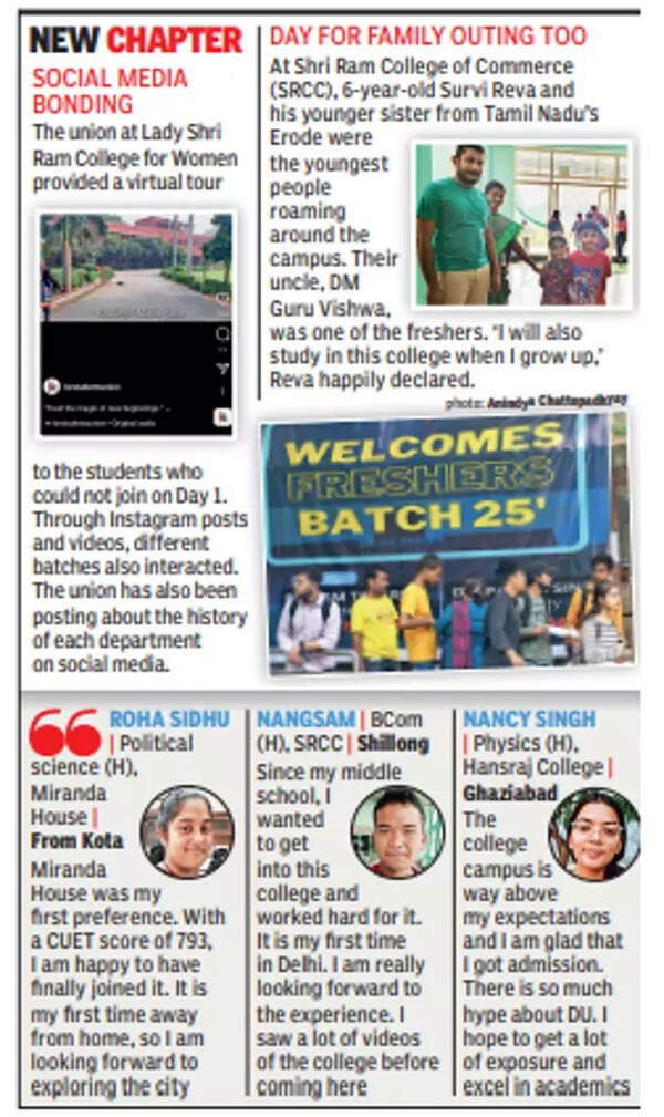 Relief, excitement as campus life back at Delhi University | Delhi News ...