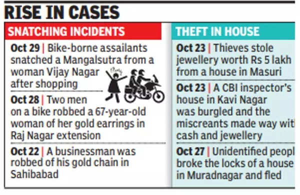 Spate of snatchings & burglaries gives Ghaziabad cops a headache ...