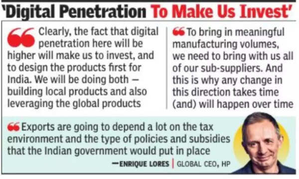 India is ‘shining star’ in PC mkt: HP CEO - Times of India