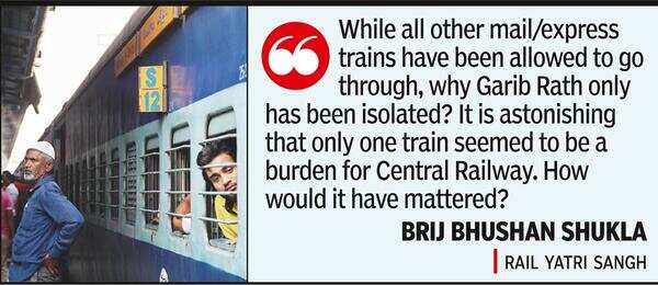 Passengers In Trouble As C Rly Cancels Nagpur-pune Garib Rath | - Times ...