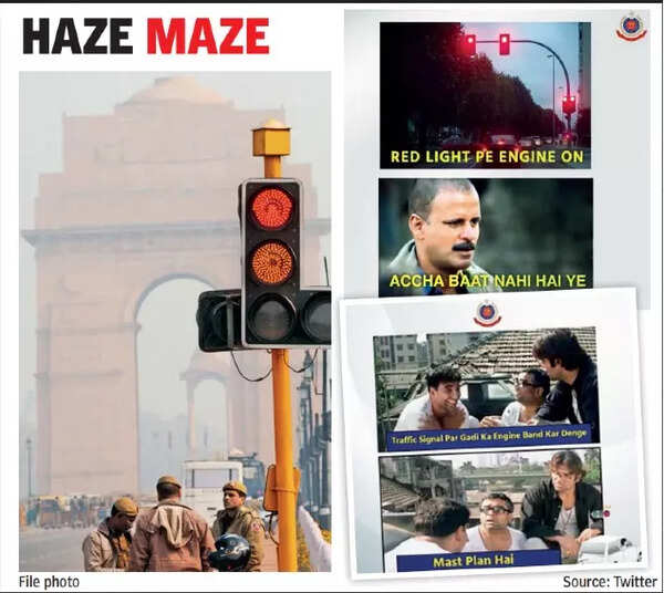 #DilliMaangePure: Delhi cops spread the word on ‘gaadi off’ | Delhi ...