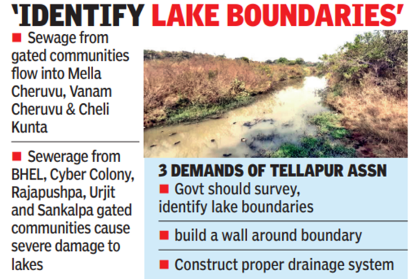 Tellapur: Tellapur's wallowing drainage lines turn 3 lakes into sewage ...
