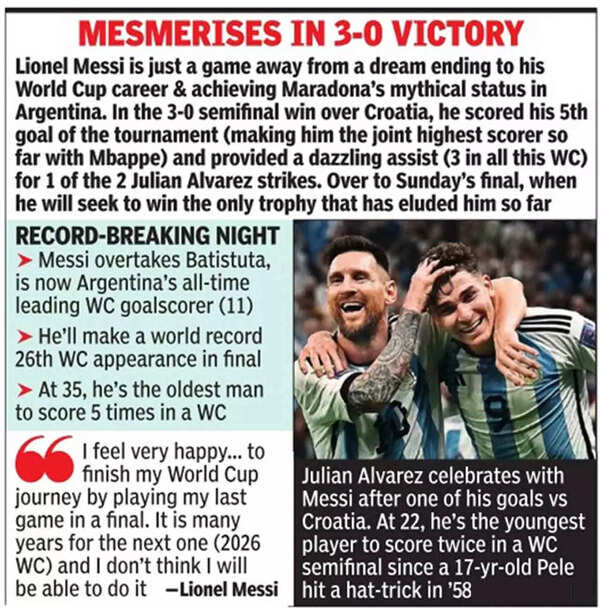 Lionel Messi powers Argentina into final, his last shot at World Cup ...