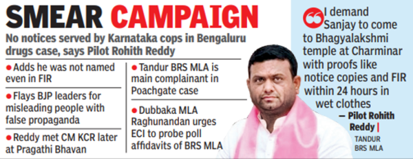 Rohith Reddy: Rohith Reddy claims no summons by Karnataka police, goes ...