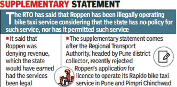 Rto: Pune RTO adds names of 2 Rapido officials in FIR | Pune News ...
