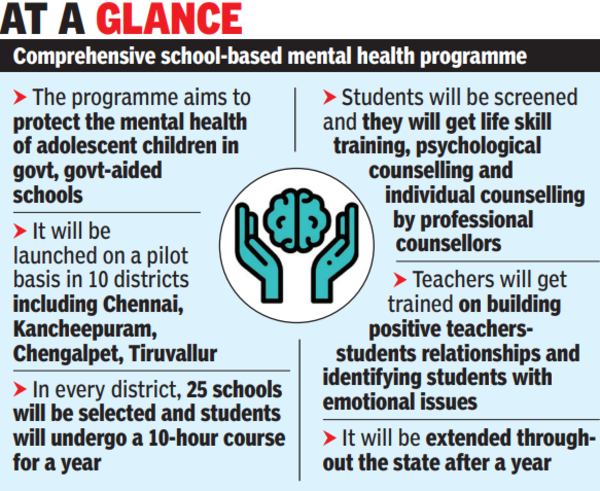 Tamil Nadu to introduce mental health programme in govt schools ...