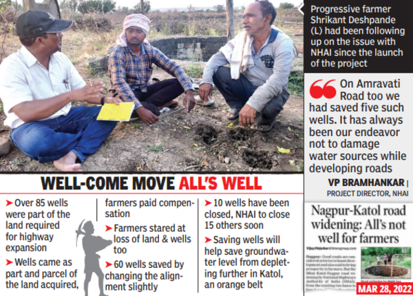 Katol: NHAI saves 60 wells while widening Nagpur-Katol Road | Nagpur ...